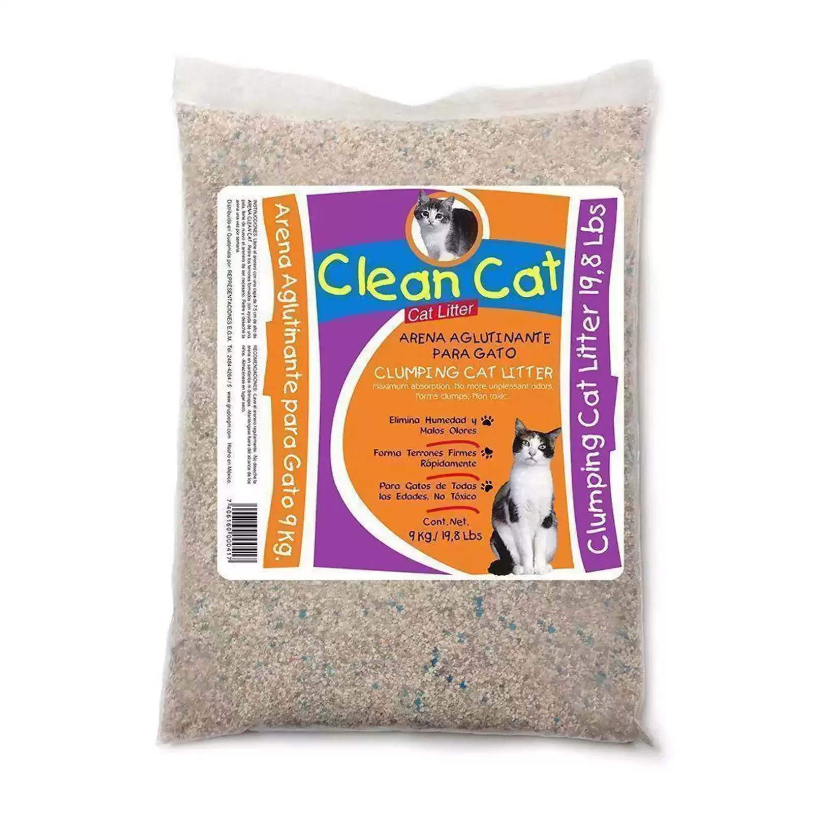 Arena Para Gato Clean Cat | Alimento y Concentrado para perros y gatos
